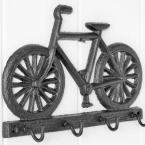 4 Hooks Cast Iron Bike Key Rack Holder 21cm | Dalisay
