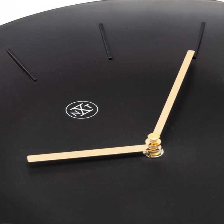 NeXtime Bowl Wall Clock With Pendulum, 30cm, Black | Dalisay