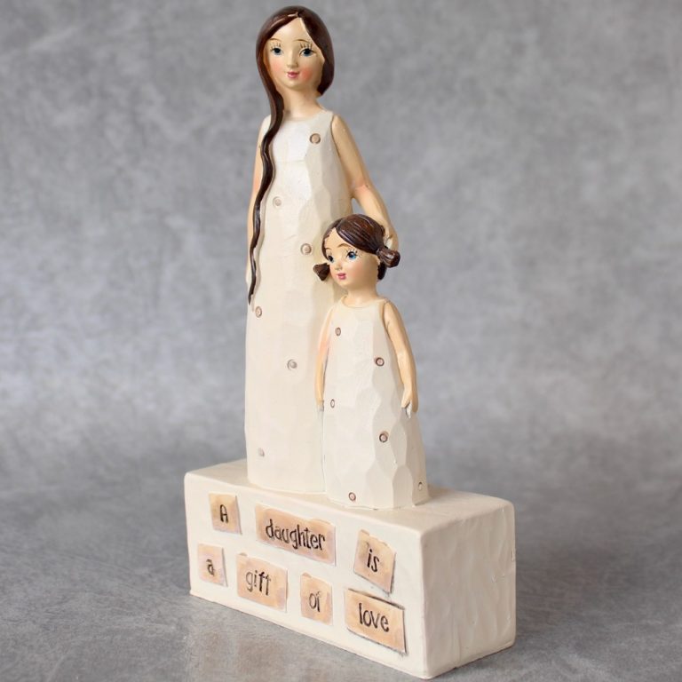 Loving Mother And Daughter Resin Statue | Dalisay