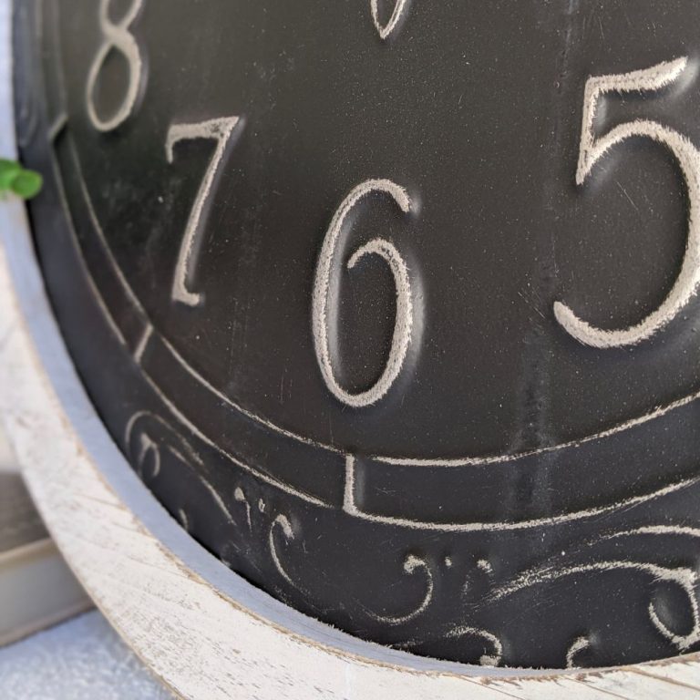 Large Black White French Scroll Wall Clock, 56cm | Dalisay