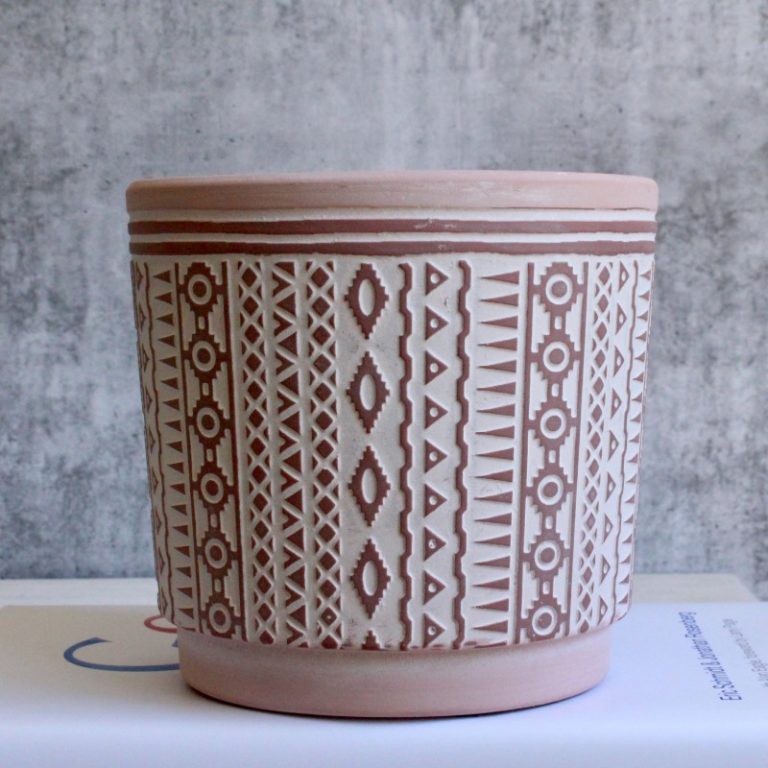Terracotta Green Aztec Planter Pot | Dalisay