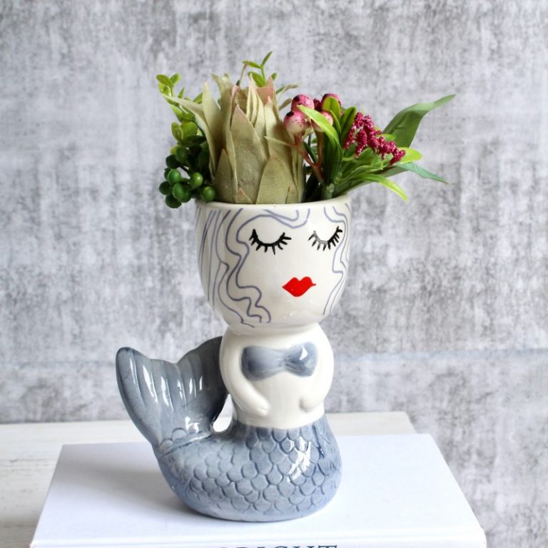 Blue Mermaid Planter Pot | Dalisay