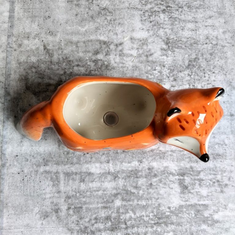 Fox With Tail Planter Pot, 17cm | Dalisay