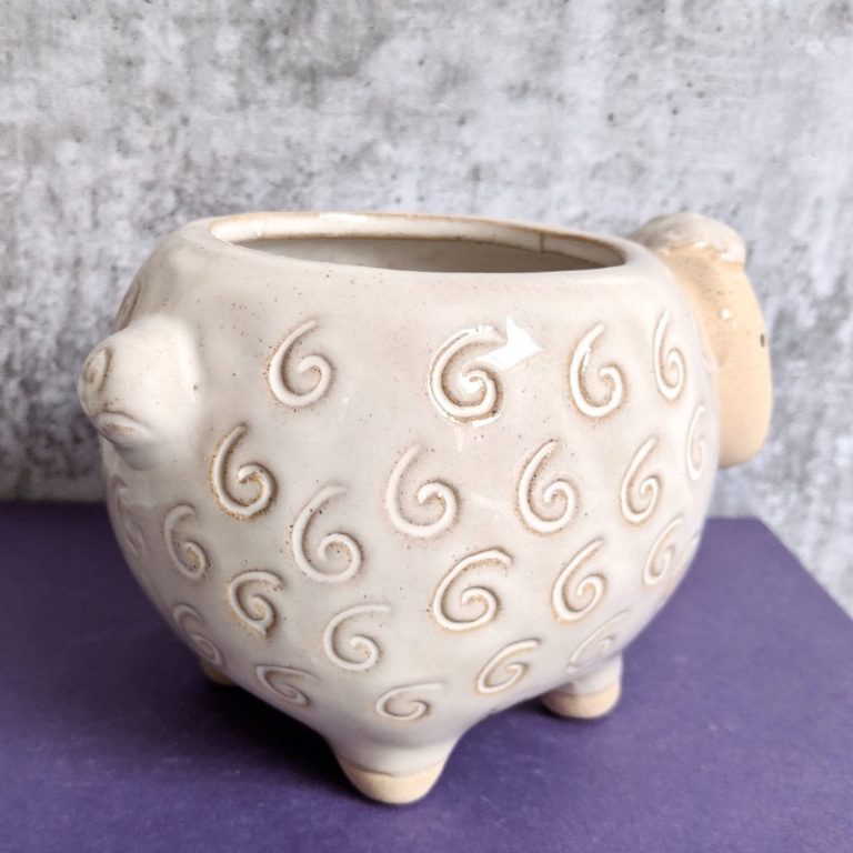 White Sheep Planter Pot, 14cm | Dalisay