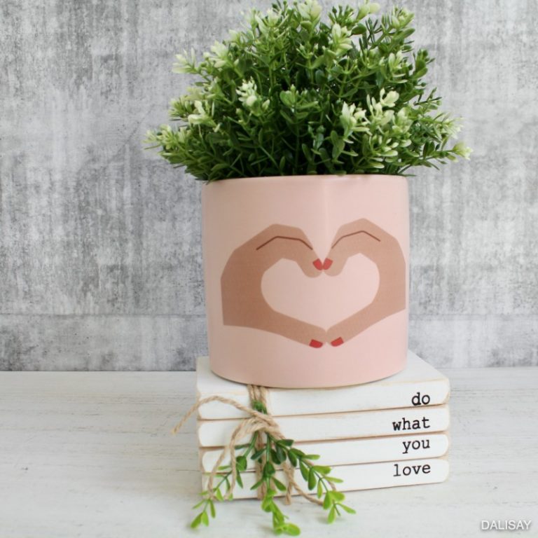 Love Piece Okay Sign Language Planter Pot, 13.5 Cm | Dalisay