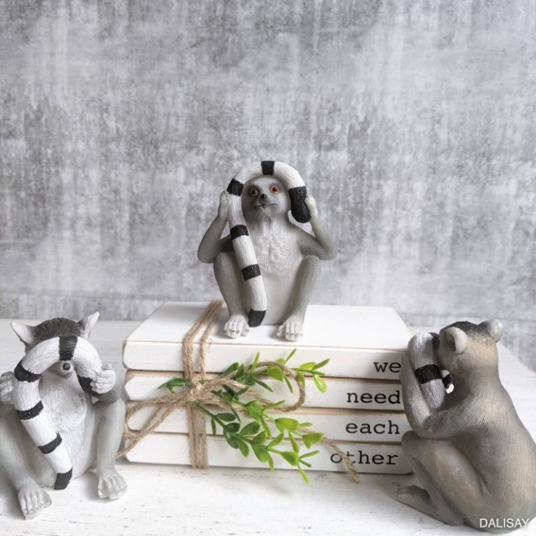 No Evil See Hear Speak Lemur Statue - Set Of 3 | Dalisay
