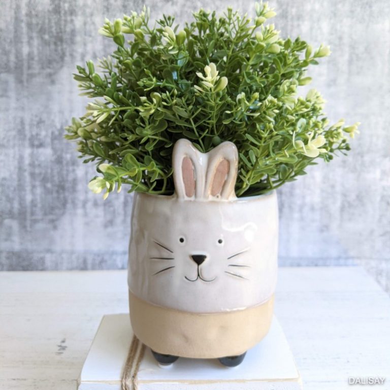 Pink Bunny Rabbit Planter Pot, 16cm | Dalisay