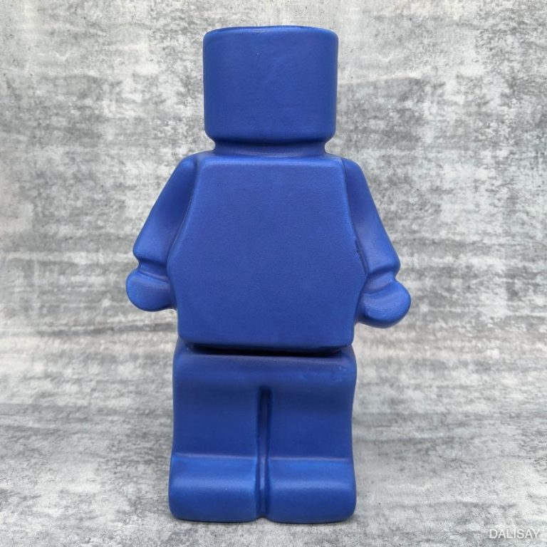 Blue Block Man Planter Pot, 22cm | Dalisay
