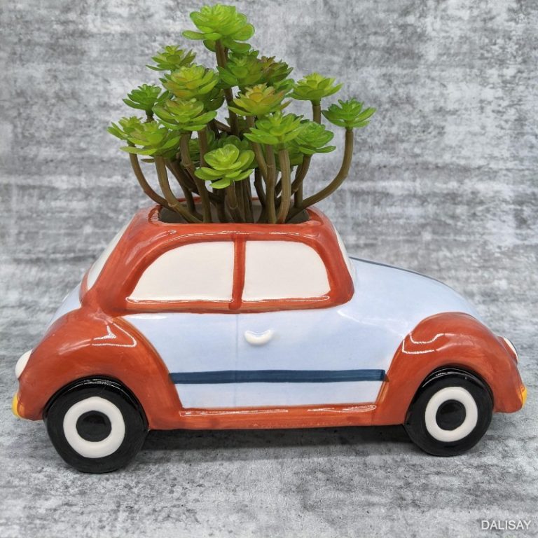 Orange Retro Car Planter Pot, 20cm | Dalisay