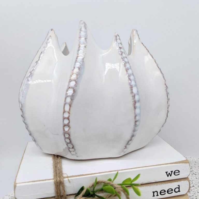 Coastal Ivory Flower Vase, 15cm | Dalisay