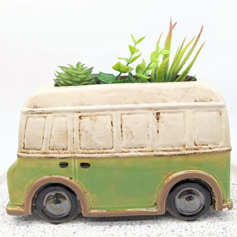 Green Bus Planter Pot, 22cm | Dalisay