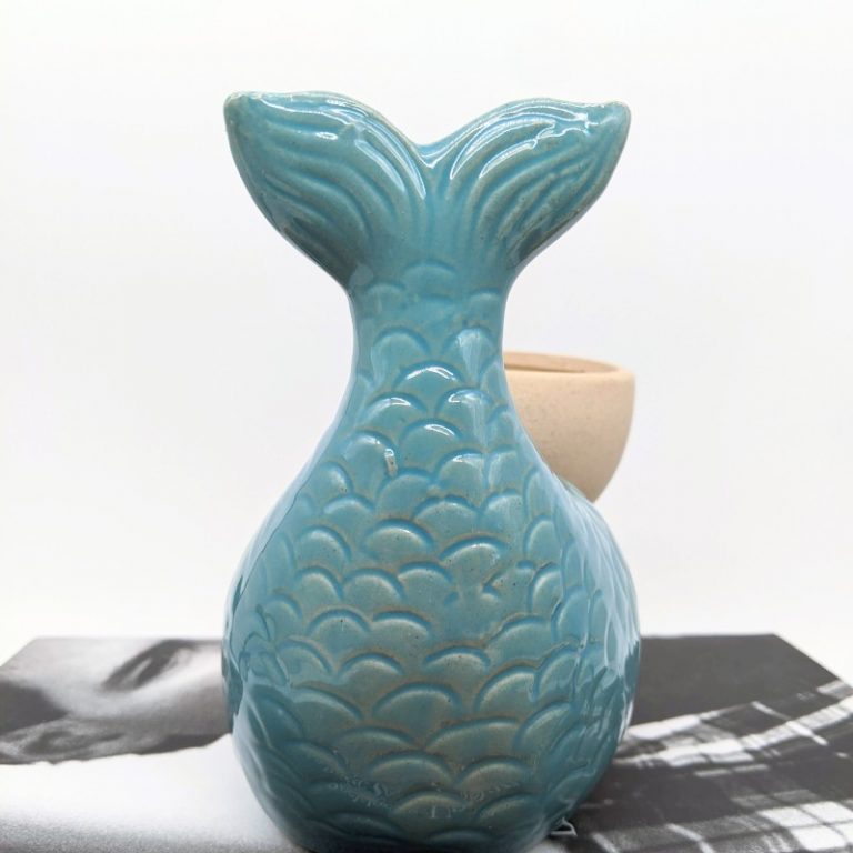 Relaxing Blue Mermaid Planter Pot, 16.5cm | Dalisay