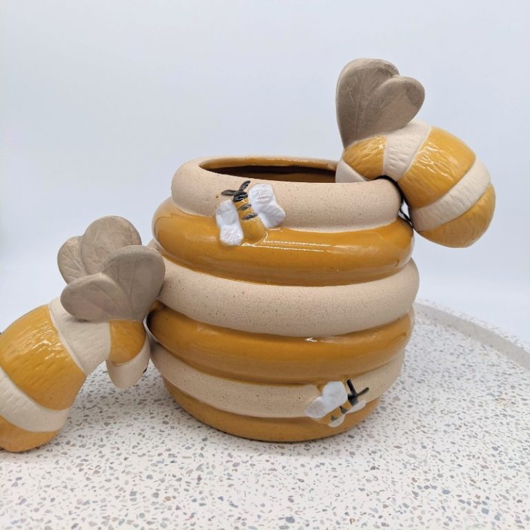 Yellow Honey Bee Planter Pot, 15cm | Dalisay