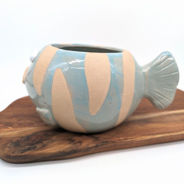 Blue Fish Planter Pot, 19cm | Dalisay