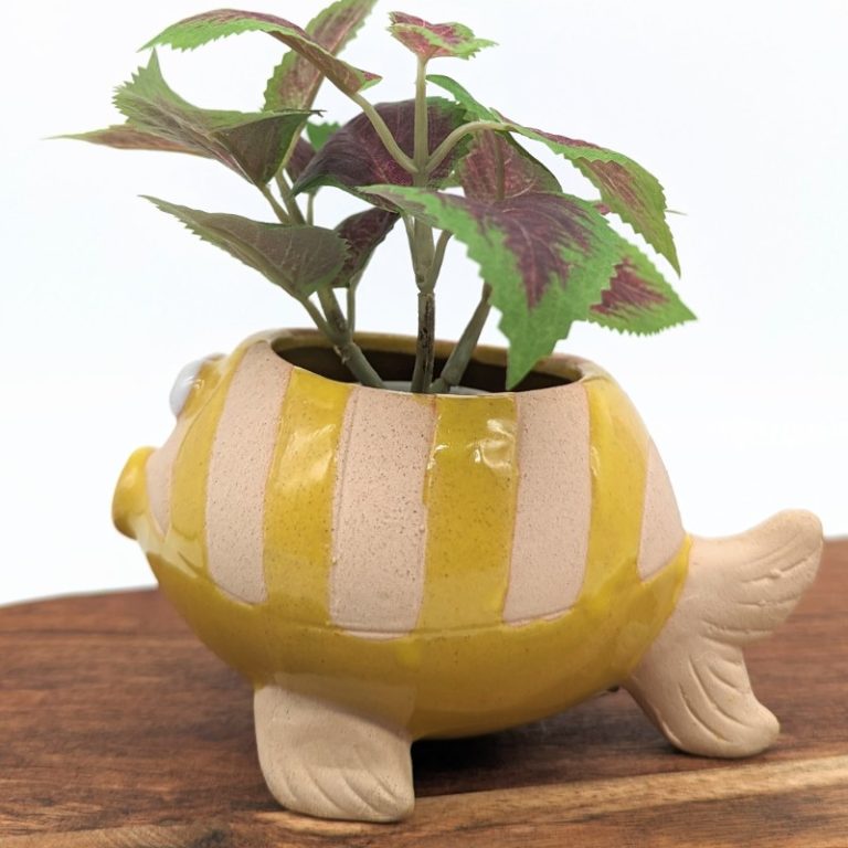 Yellow Fish Planter Pot, 14cm | Dalisay
