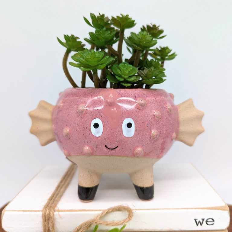 Pink Puffer Fish Planter Pot | Dalisay
