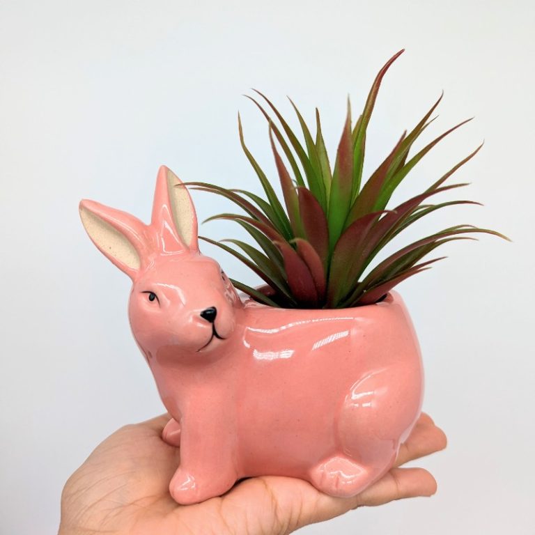 Pink Bunny Planter Pot, 14cm | Dalisay