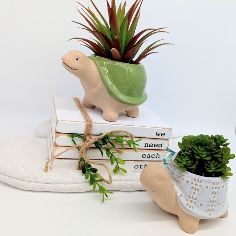 Green White Turtle Planter Pot | Dalisay