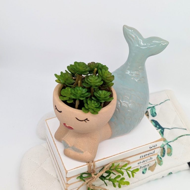 Sea Blue Mermaid Planter Pot | Dalisay
