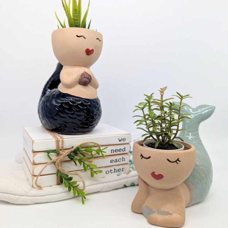 Sea Blue Mermaid Planter Pot | Dalisay