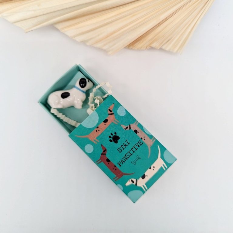 Ceramic Dog Matchbox Keepsake Ornament | Dalisay
