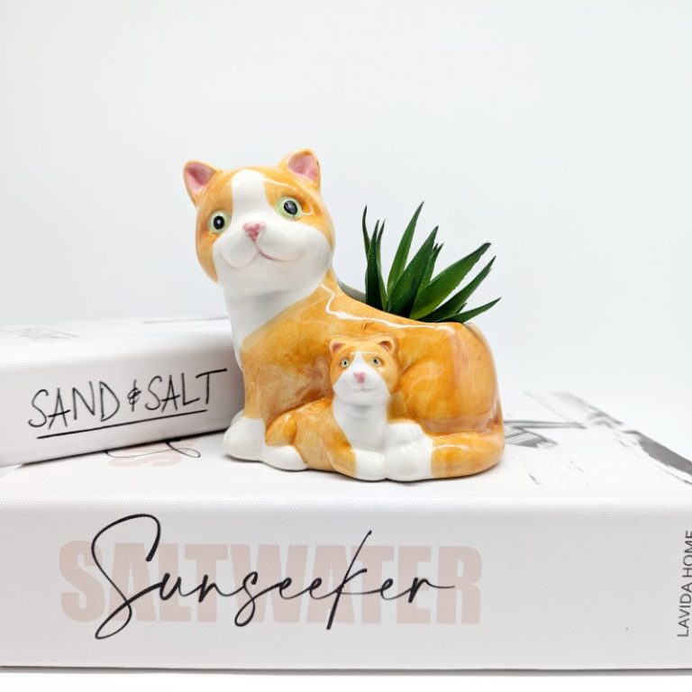 Mommy Baby Cat Planter Pot | Dalisay